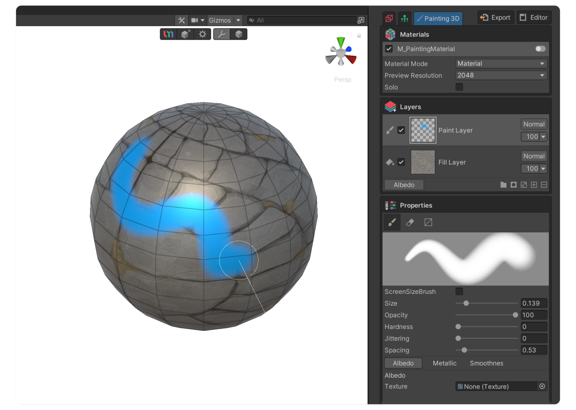 Painting on the model surface with Painting 3D Mode - Unity Learn